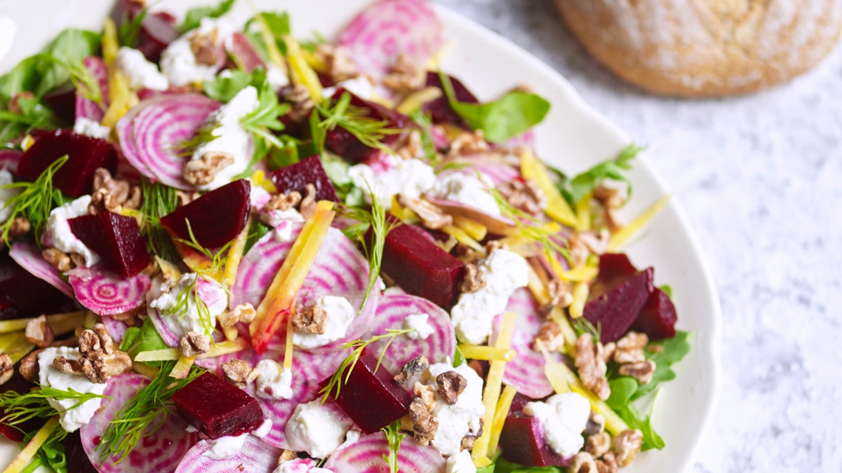 Beetroot, walnut and cheese salad | Recipes | National Trust