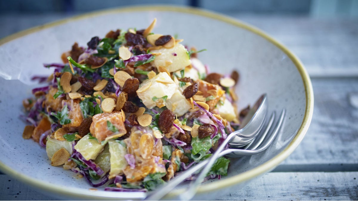 Potato, red cabbage, garlic salad | Recipes | National Trust
