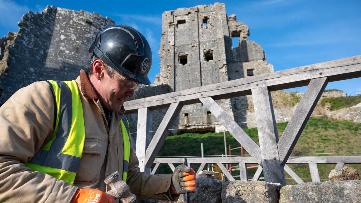 Conservation work at Corfe Castle | Dorset | National Trust