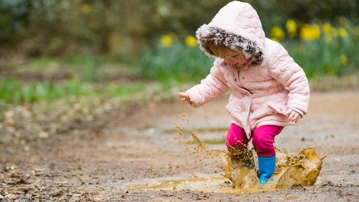 Splash in puddles| 50 things to do | National Trust