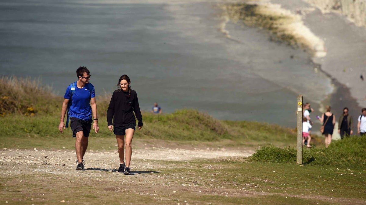 Bounding up to Belle Tout | East Sussex | National Trust